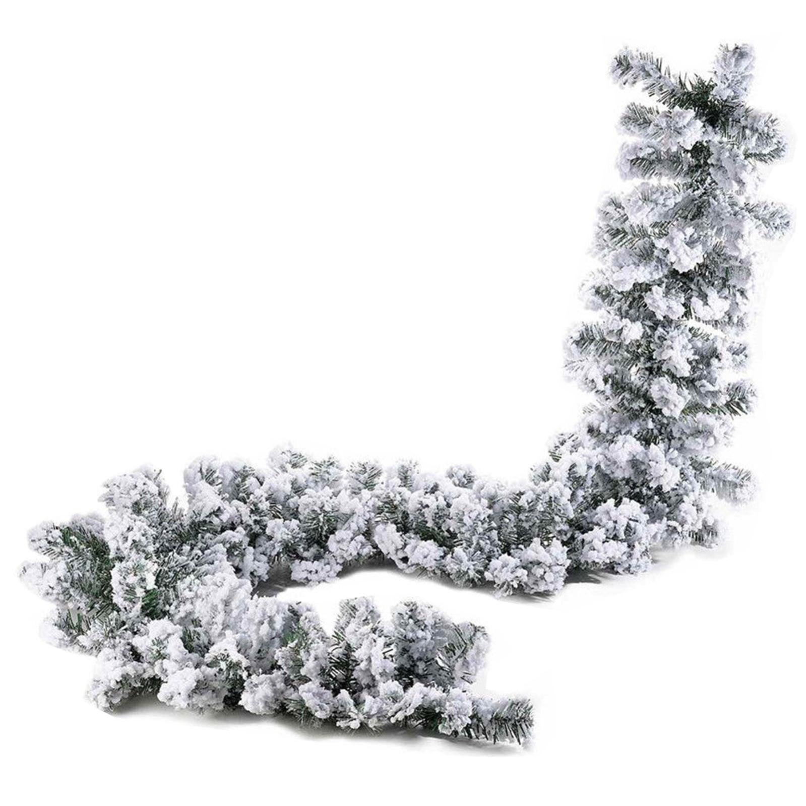 Festone innevato in PVC+Flock, Boa Natalizia, Ghirlanda da esterno 270 ...