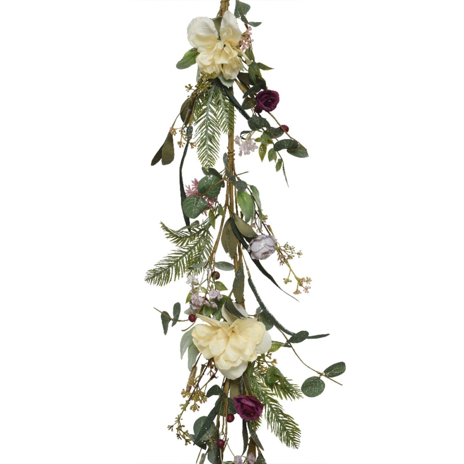 Festone natalizio ghirlanda con Fiori, decorazione da 150 cm / Default ...