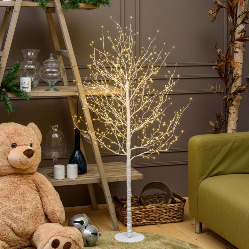 Albero luminoso "Leccio" decorazione natalizia a led luce calda con ...