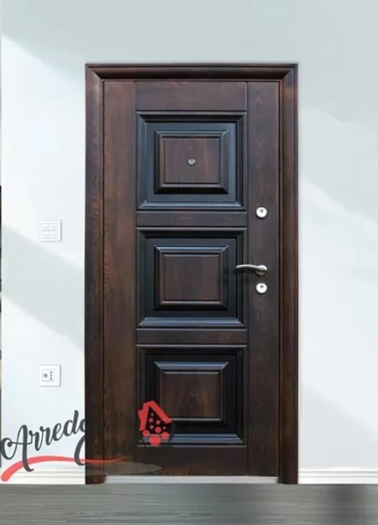 Porta blindata d'ingresso design massiccio con spioncino apertura ...