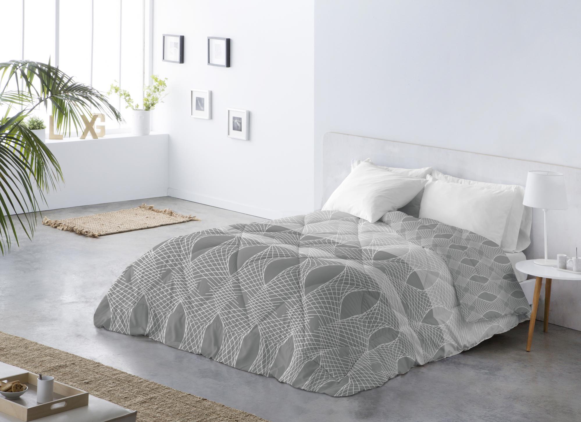 Piumino stampato reversibile Daniela Grigio 270x260 | Leroy Merlin