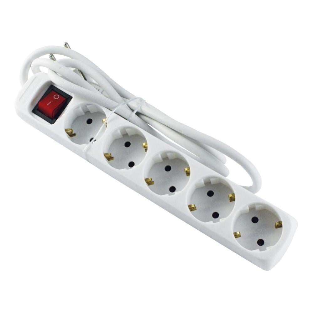 Base 5 tomas cable 3x1.5mmc/interruptor fuerte | Leroy Merlin