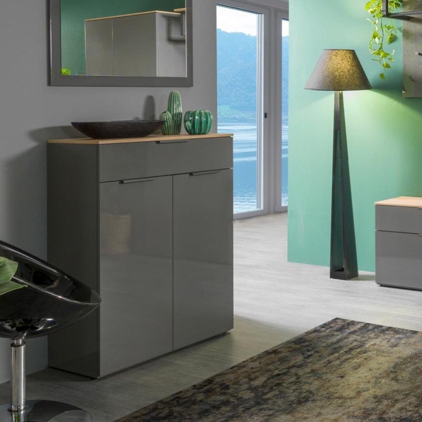 Mobile multiuso ingresso soggiorno credenza 2 ante 1 cassetto Clyde ...