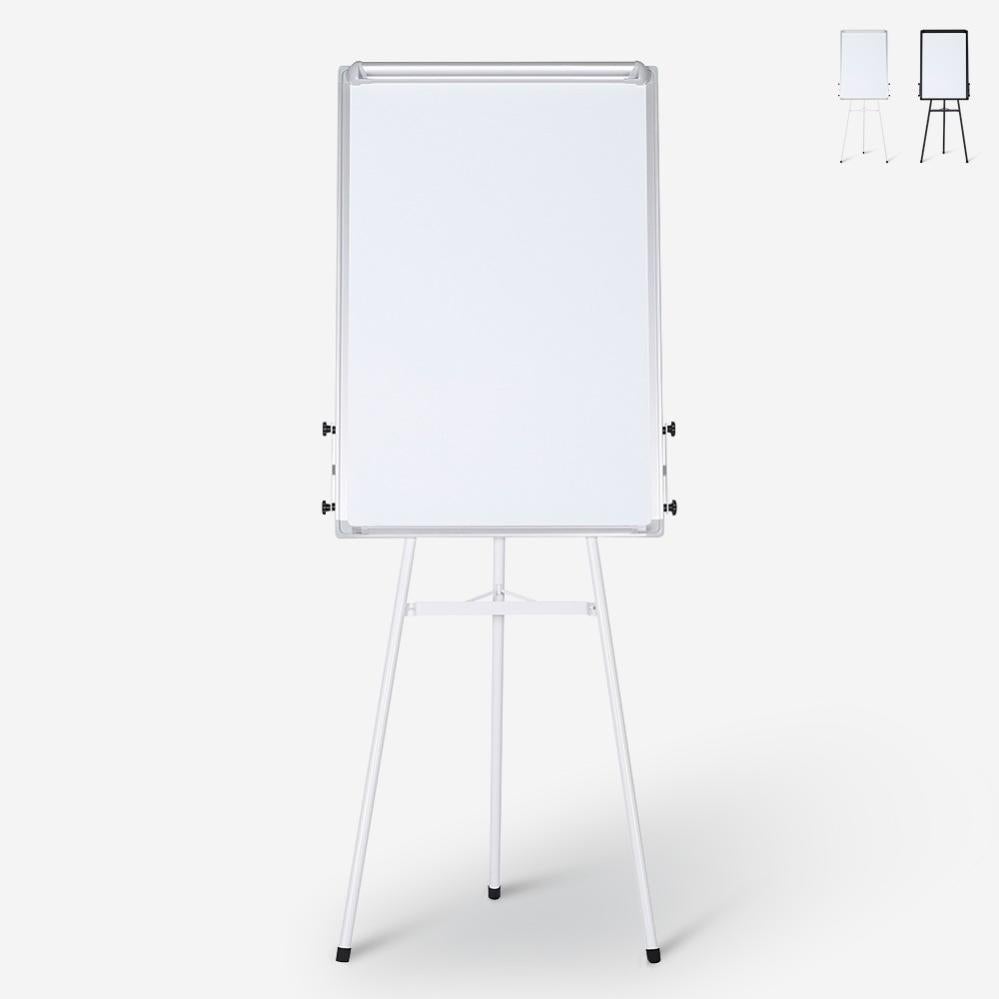 Lavagna magnetica con cavalletto 90x60cm blocco fogli carta Cletus M ...