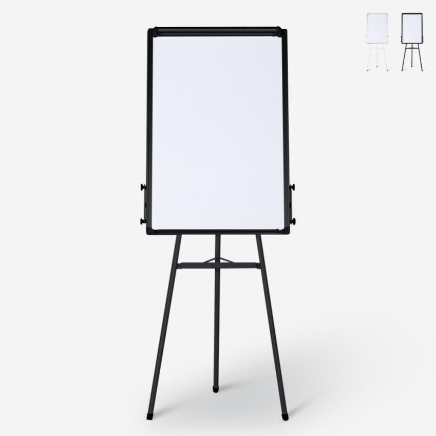 Lavagna magnetica con cavalletto 90x60cm blocco fogli carta Cletus M ...