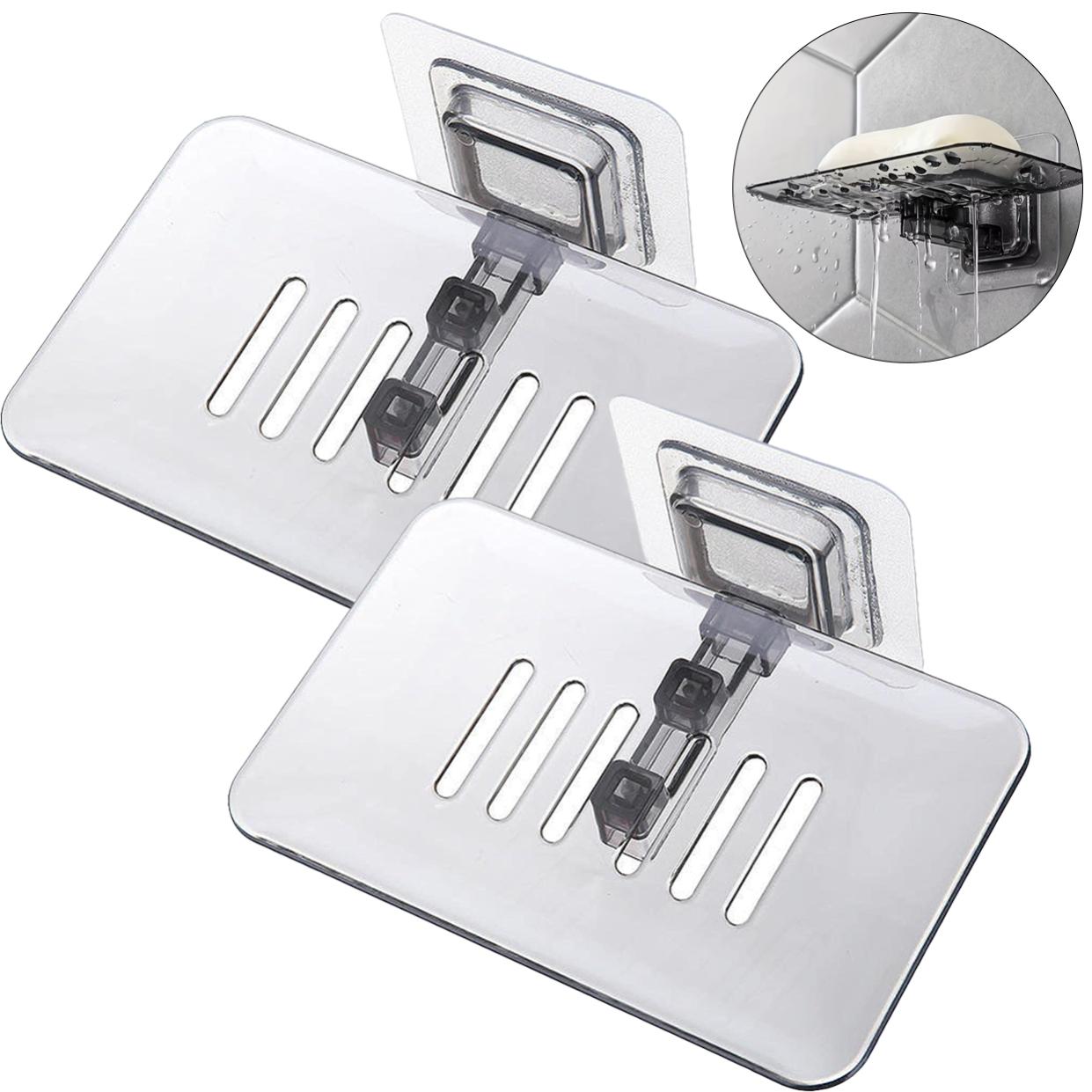 Porte-savon Transparent sans trace, porte-savon mural, porte-savon sans ...