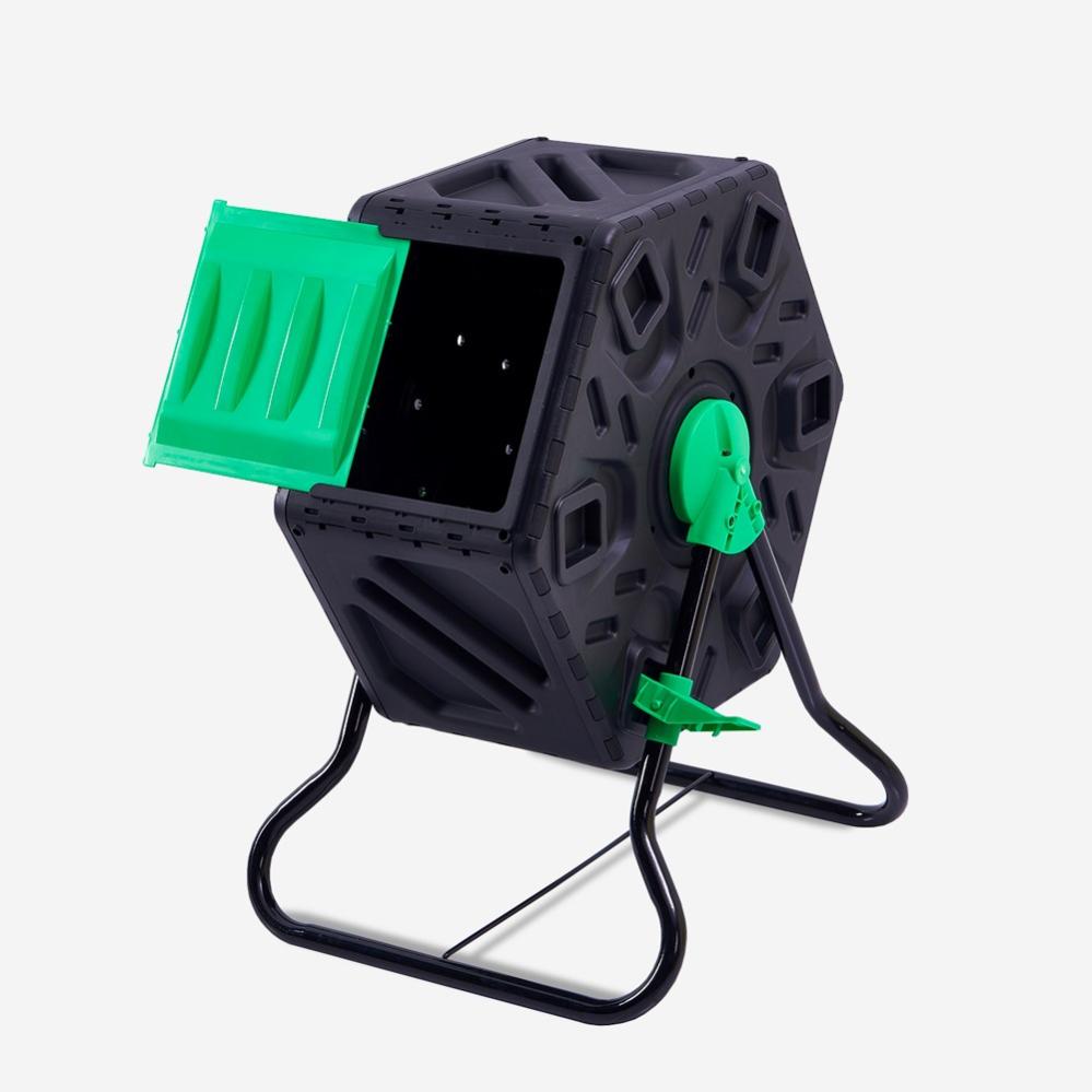 Compostiera domestica da giardino composter girevole 65L in plastica ...