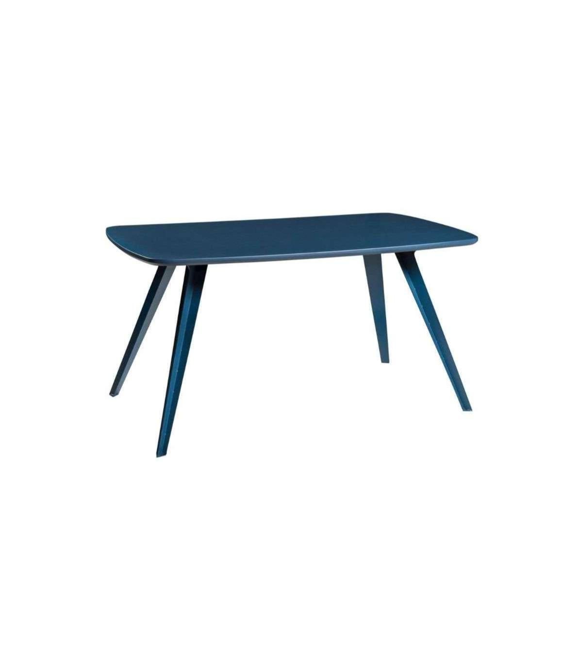 Mesa rectangular de comedor Berek T-15-L acabado azul, 72cm(alto) 140cm ...
