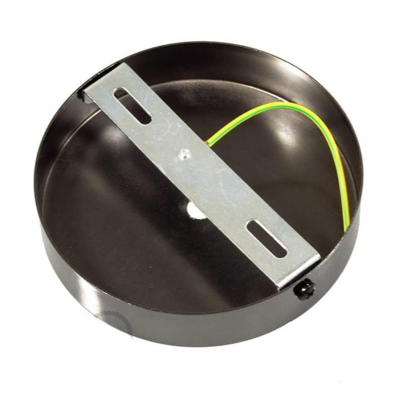 Kit rosone cilindrico in metallo a 1 foro nero perla | Leroy Merlin