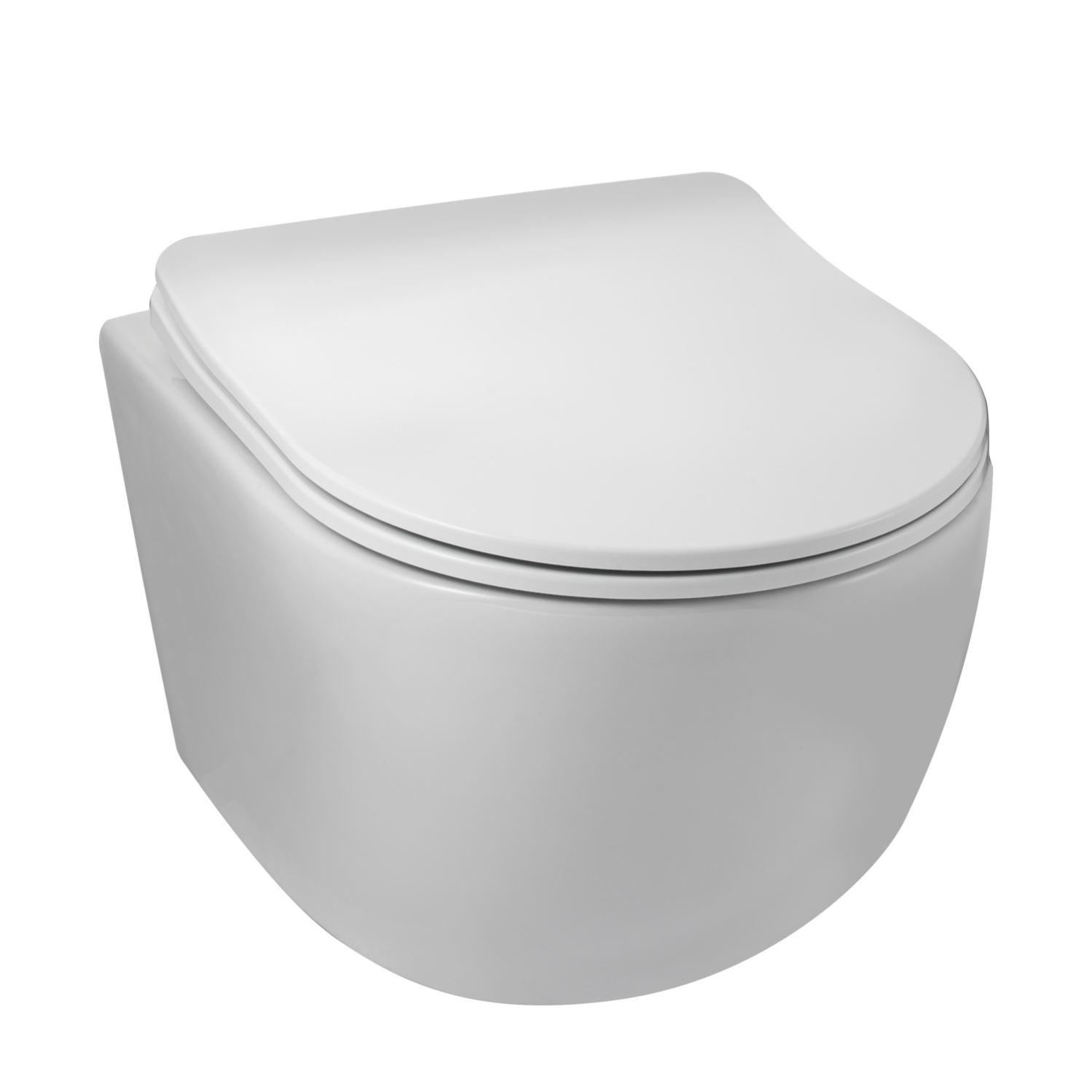 Balneo Vaso WC sospeso, senza brida, a chiusura rallentata, ceramica ...