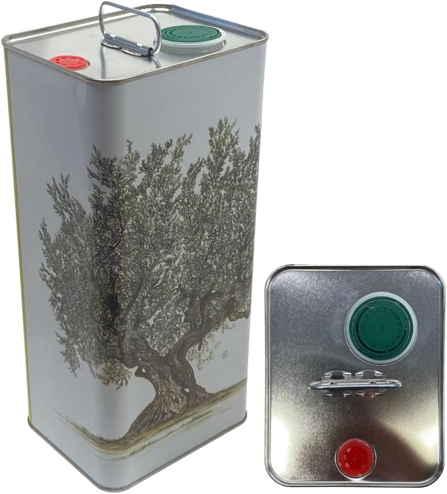 LATTINA PER OLIO, LATTA TANICA DA 5 LITRI, ACQUAVERDE, LATTINE BANDA ...