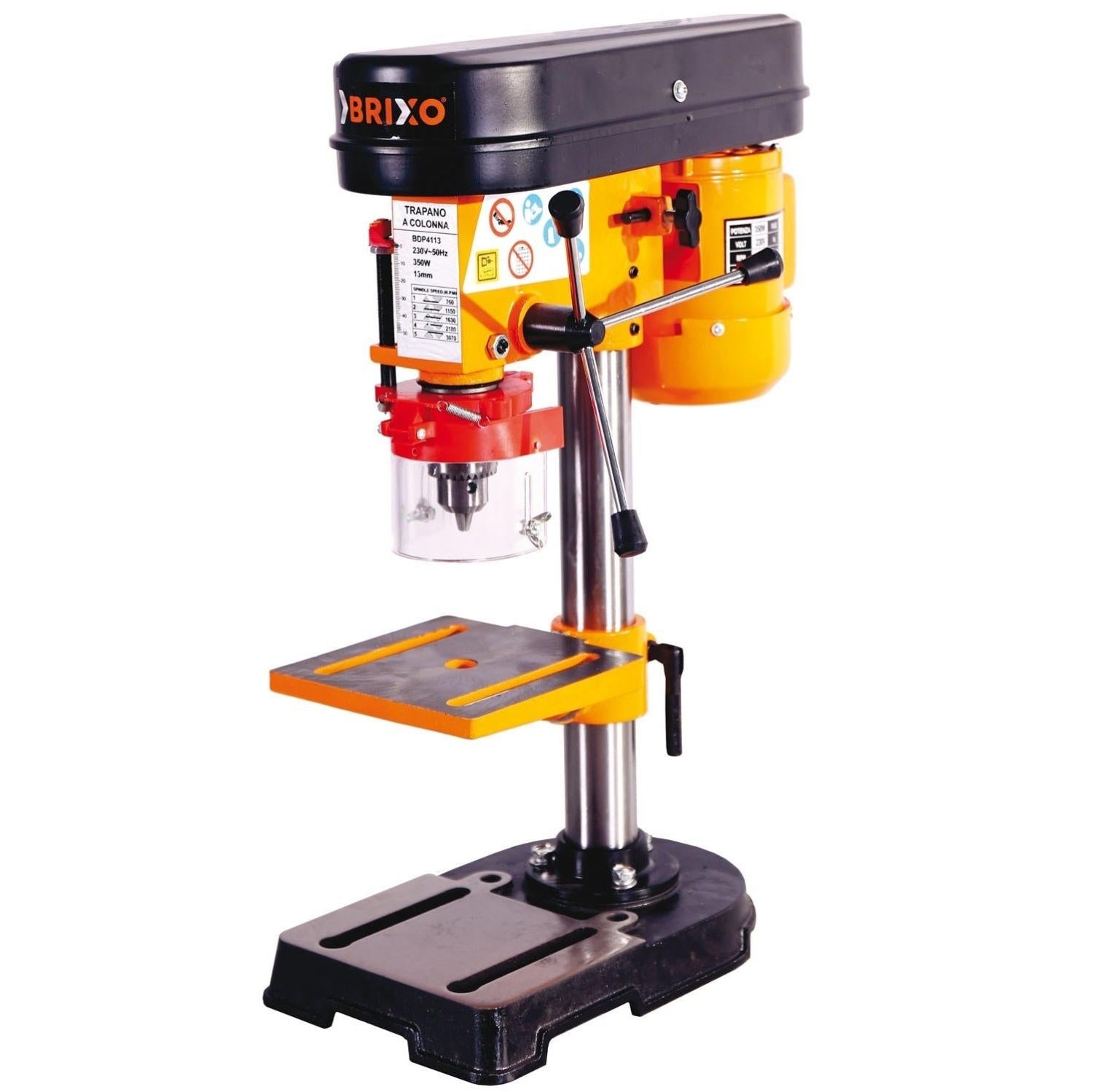 Trapano a colonna da banco monofase 250W a 5 velocità con mandrino 13mm ...