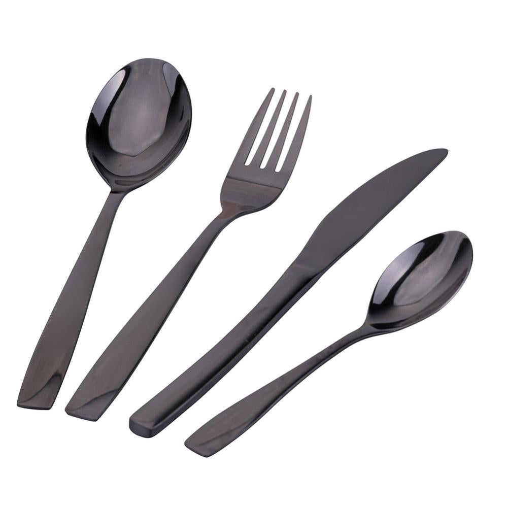 Posate in acciaio inox 18/10 in finitura satinata o lucida set 16 pezzi ...