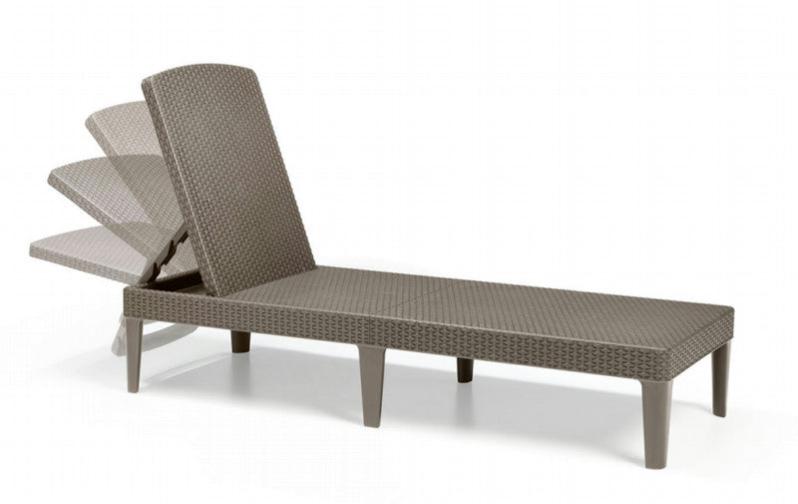 Lettino sdraio da giardino reclinabile effetto rattan Keter Jaipur ...