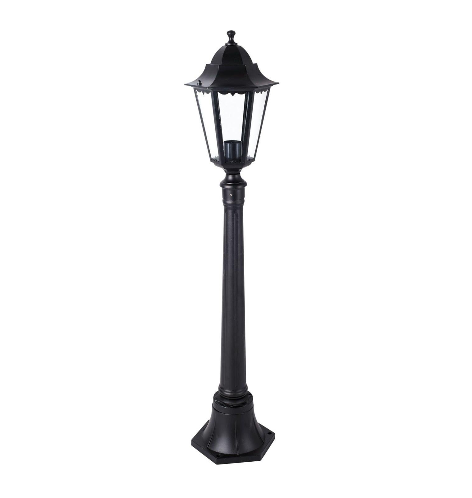 Lanterna Minerva su piantana Nero H120cm nero opaco in alluminio ...