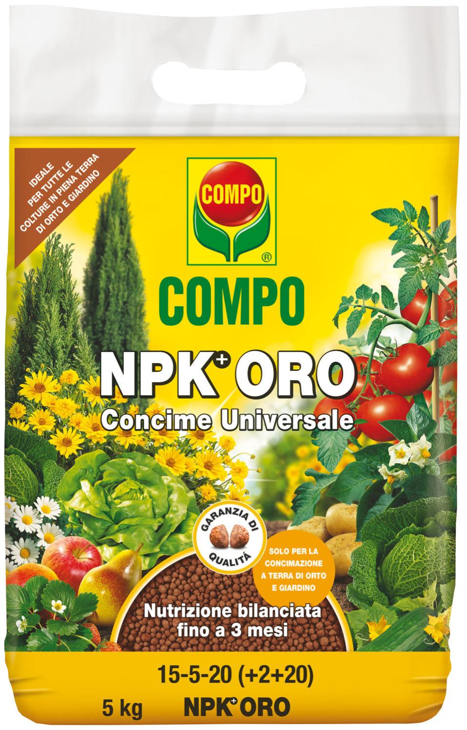Concime granulato Compo NPK+Oro - 4 Kg. | Leroy Merlin