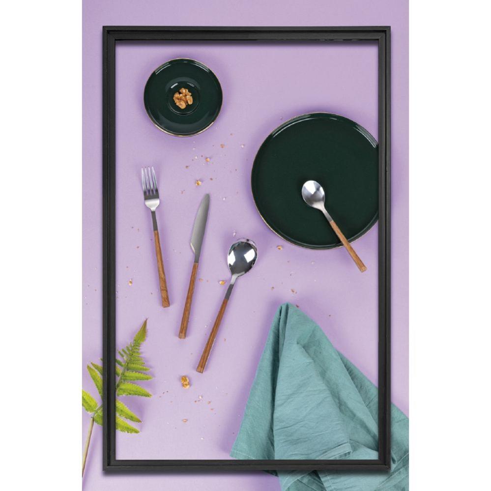 Set 24 Posate "Oslo", Acciaio, Plastica Abs, Marrone | Leroy Merlin