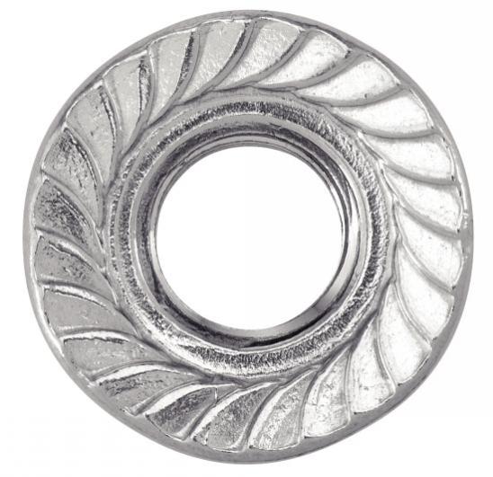Ecrou à embase crantée - Inox A4 M10 - Boîte de 100 | Bricoman
