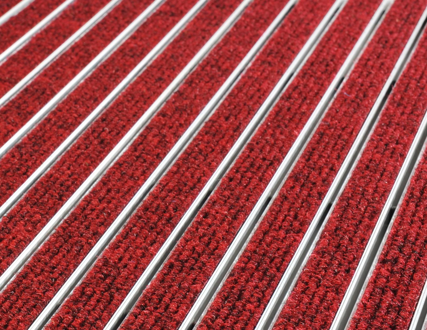 Tapis d'entrée encastrable 10R + cadre de 13 mm - 90cm x 60cm - Coloris Rouge | Leroy Merlin