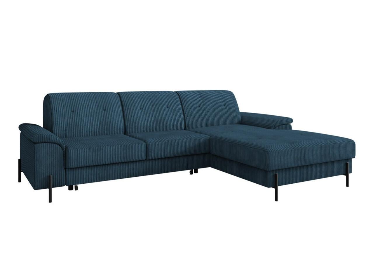 Divano angolare Comfivo 134, Blu, Funzione di sonno, Scatola da letto ...