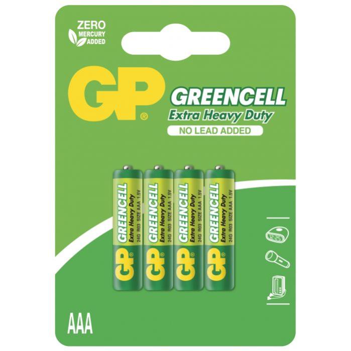 Pack de 4 piles AAA - R03 GREENCEL - GP Batteries | Leroy Merlin