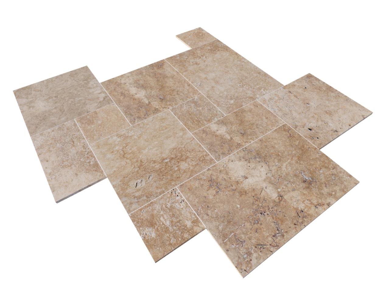Travertin 1er choix rustic mix 40x60x1,2cm | Leroy Merlin