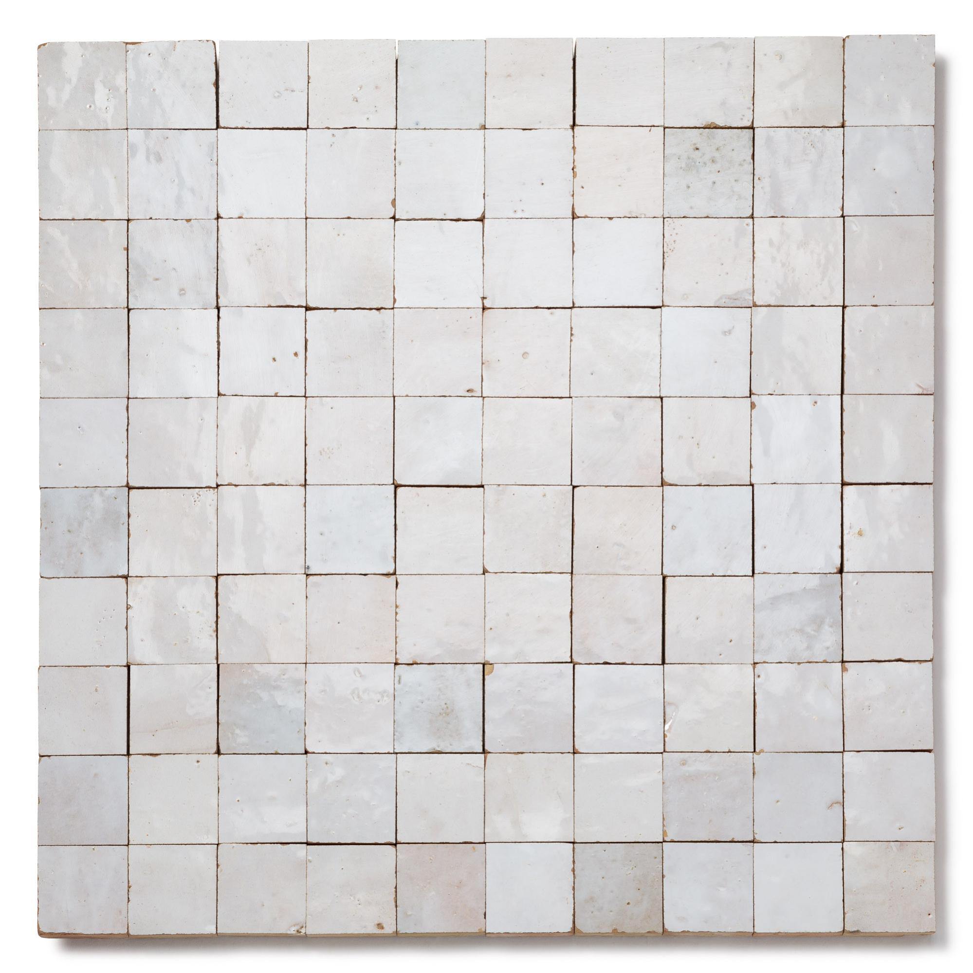Zellige Marocain Artisanal Véritable - Blanc Oukaimeden 3x3 cm ...
