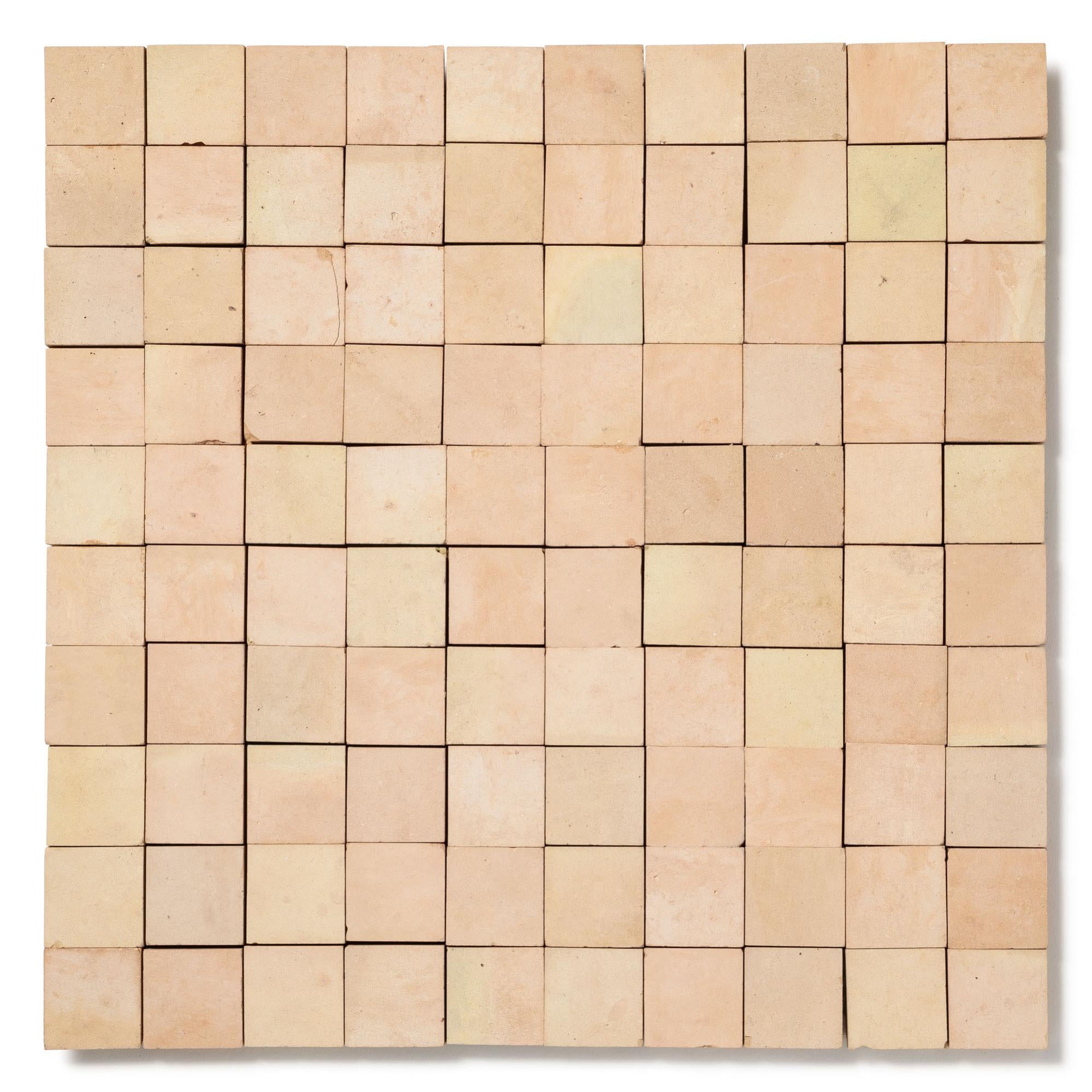 Mosaïque mur terre cuite brute 3x3 cm (vendu par plaque de 30x30 cm ...