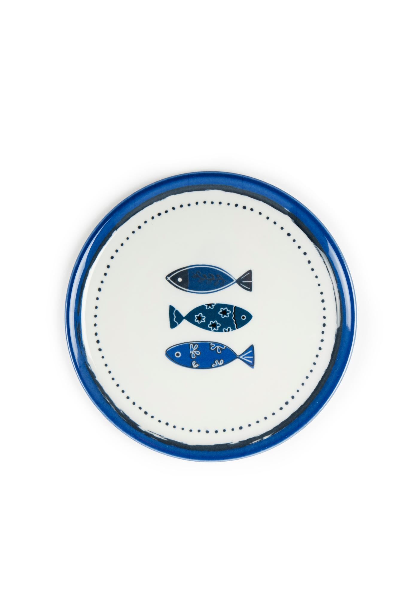 Excelsa set 6 piatti pizza Ocean porcellana 31 cm blu | Leroy Merlin