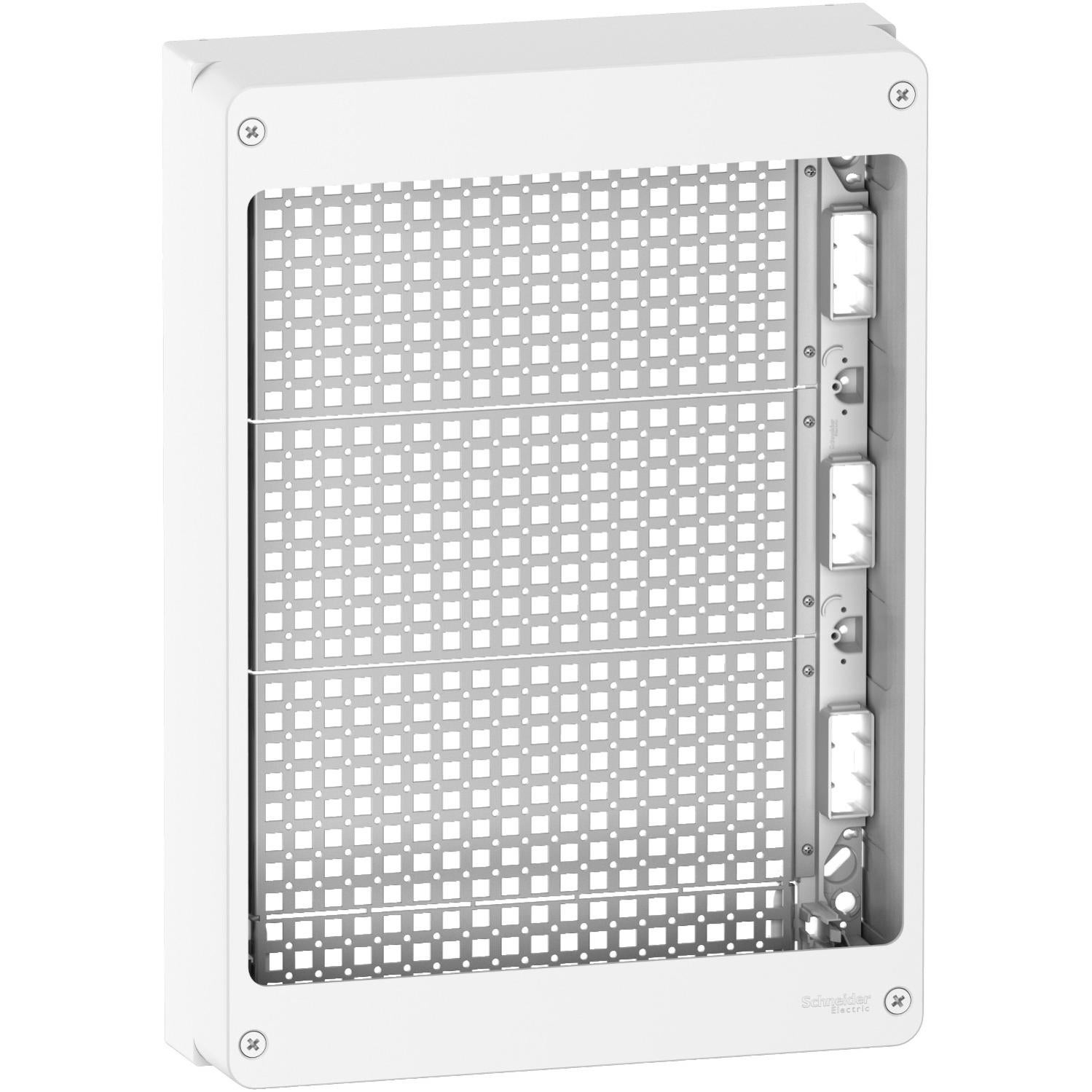 Coffret 18 modules 3 rangées universel équipé de grilles - sans rail ...