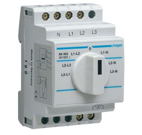 Hager commutatore voltmetrico 3 moduli din - Nuovo | Leroy Merlin