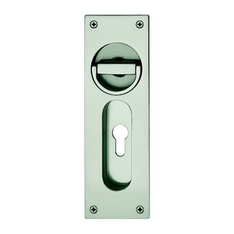 Poignée a encastrer porte galandage VK8, 0 424205,eck.Locht.Alu F1 ...