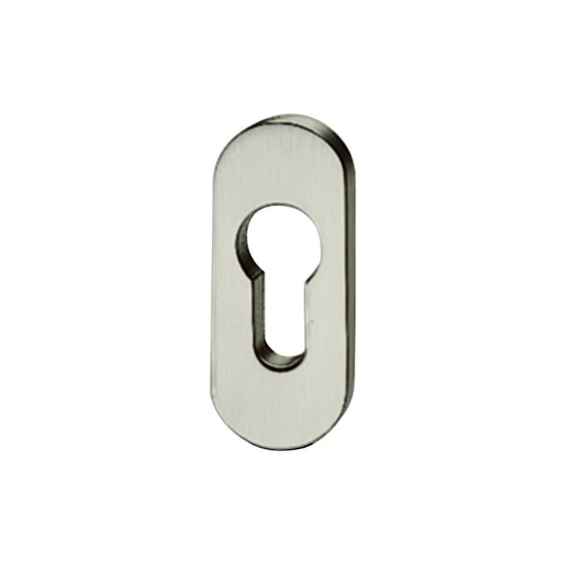 PT-Rosace porte profil PZ, 0 17 1729,oval,Alu F1 - blanc | Leroy Merlin
