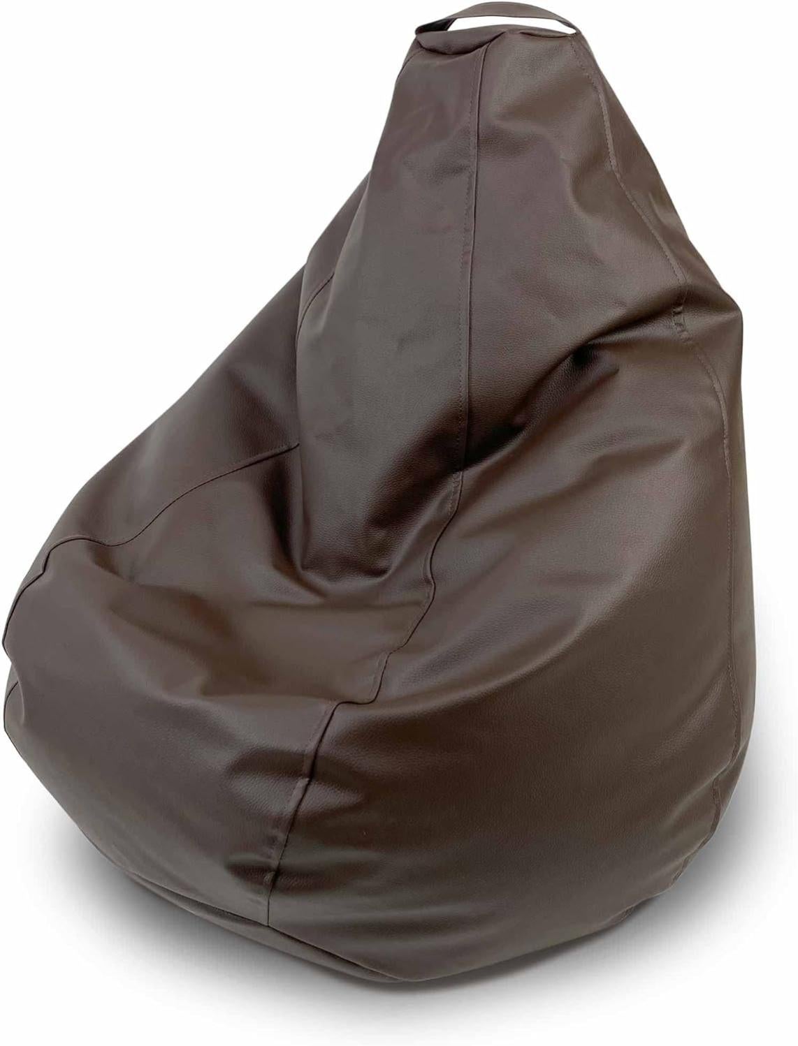 Puff pera polipiel - Marrón | Leroy Merlin