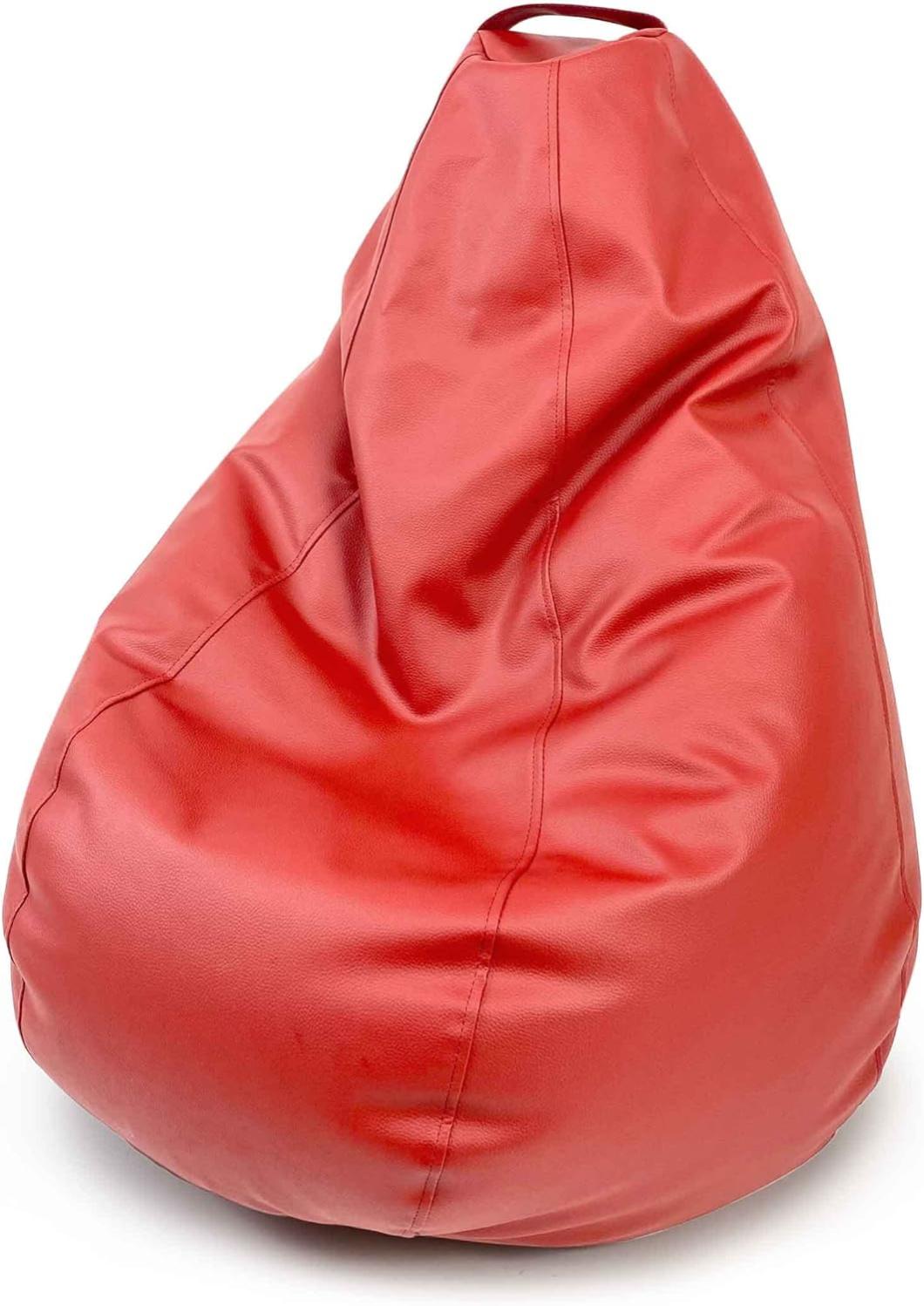 Puff pera polipiel - Rojo | Leroy Merlin