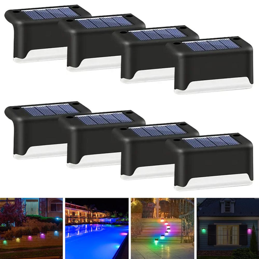 8 luces laterales solares para piscina, luces nocturnas impermeables ...