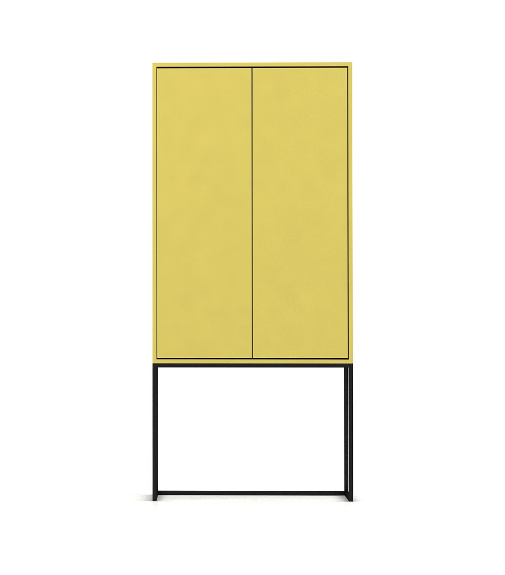 Armoire buffet 2 portes en MDF Jaune clair LENNON | Leroy Merlin Armoire buffet 2 portes en MDF Jaune clair LENNON | Leroy Merlin
