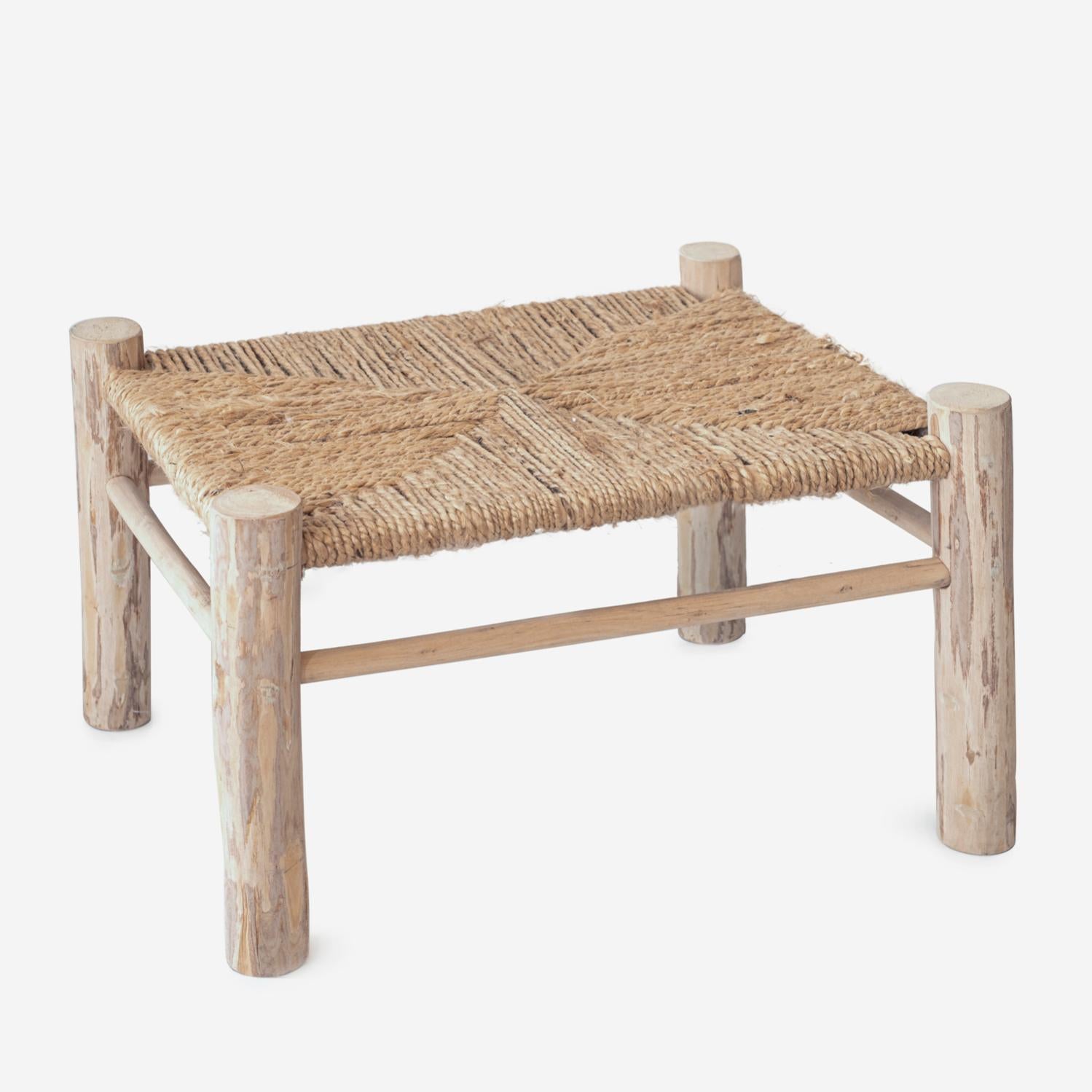 BANQUETA RUSTICA YUTE Y MADERA 63X46X40CM | Leroy Merlin