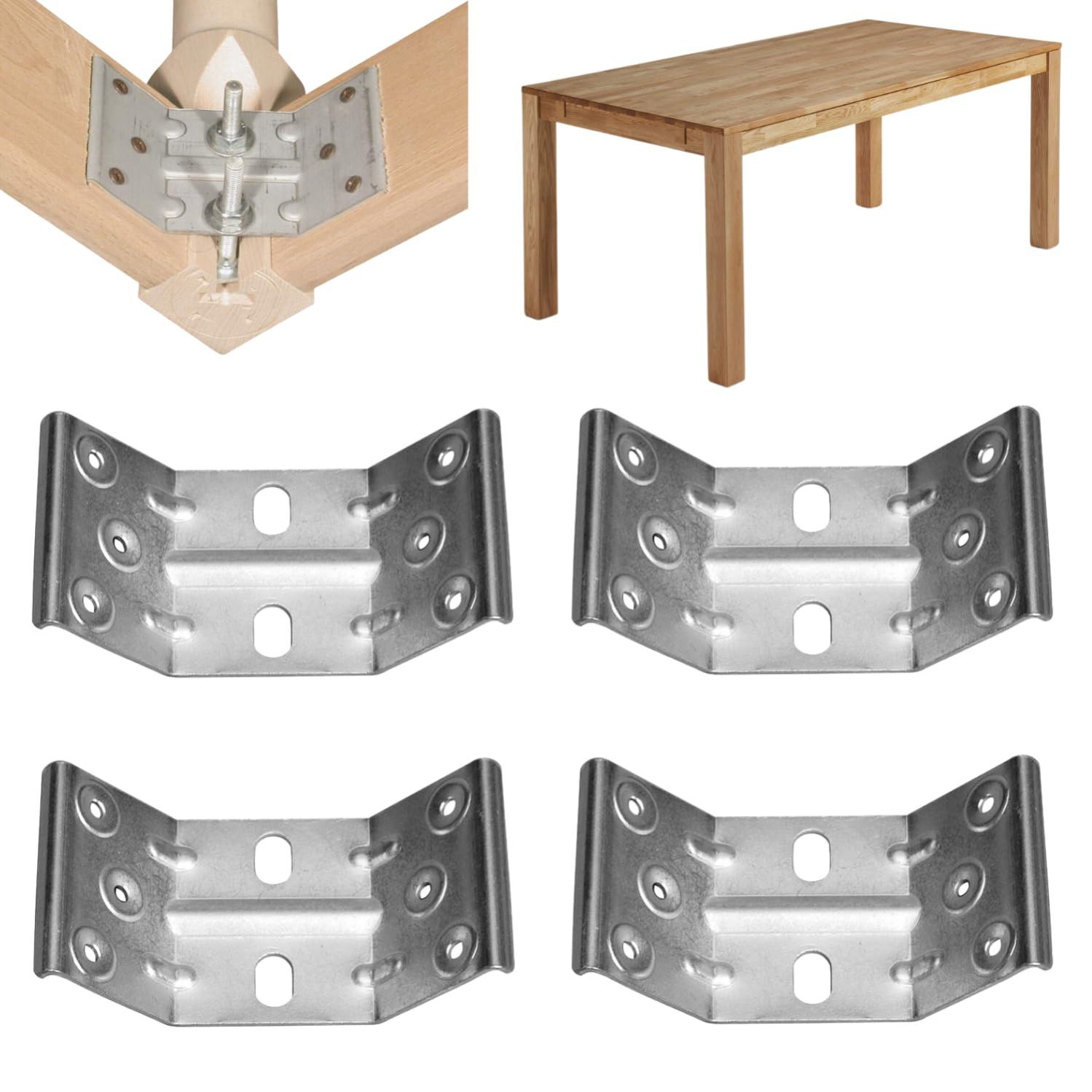 Kit de support d'angle de pied de table interne 4 pièces Kit 4 pièces ...