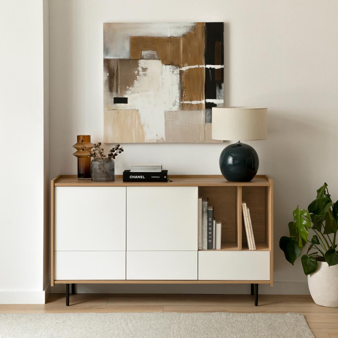 Badir credenza compata 140 80cm x 139 cm x 41 cm | Leroy Merlin