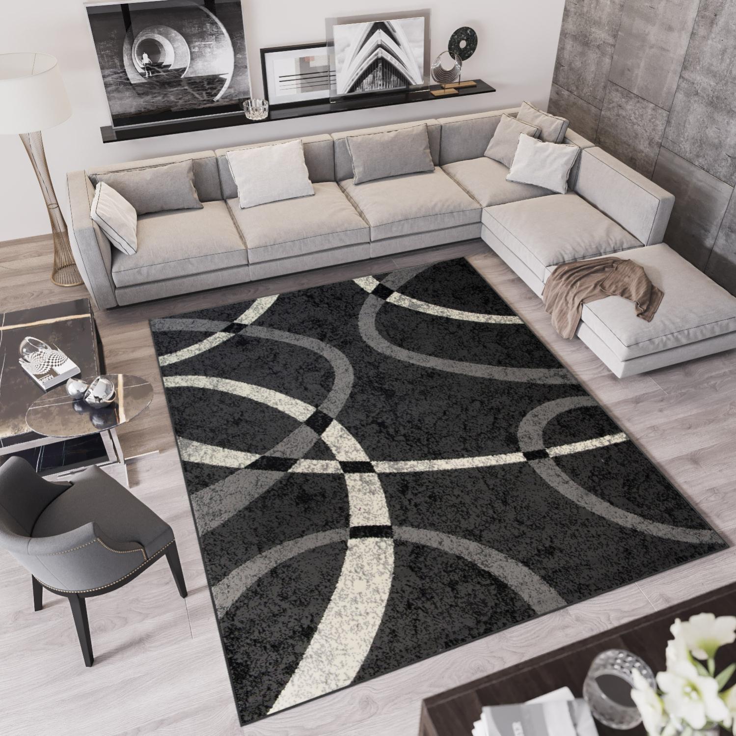 Tapis Salon Gris Fonce