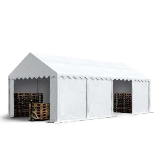 4x8 m tenda capannone, PVC 750, telaio perimetrale, bianco | Leroy Merlin