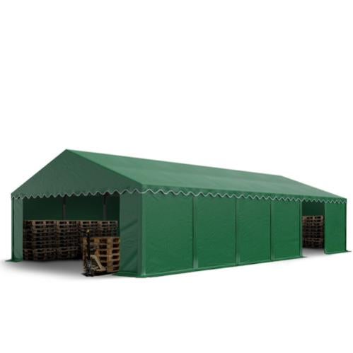 6x12 m tenda capannone, PVC 750, telaio perimetrale, verde scuro ...