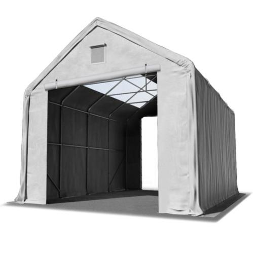 4x8 m hangar avec fenêtres dans le toit, porte 3x3 m, PRIMEtex 2300 ...