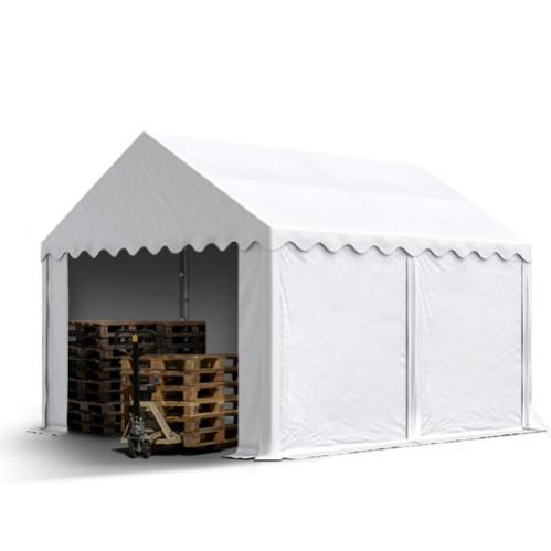 3x4 m tenda capannone, PVC 800, telaio perimetrale, bianco | Leroy Merlin