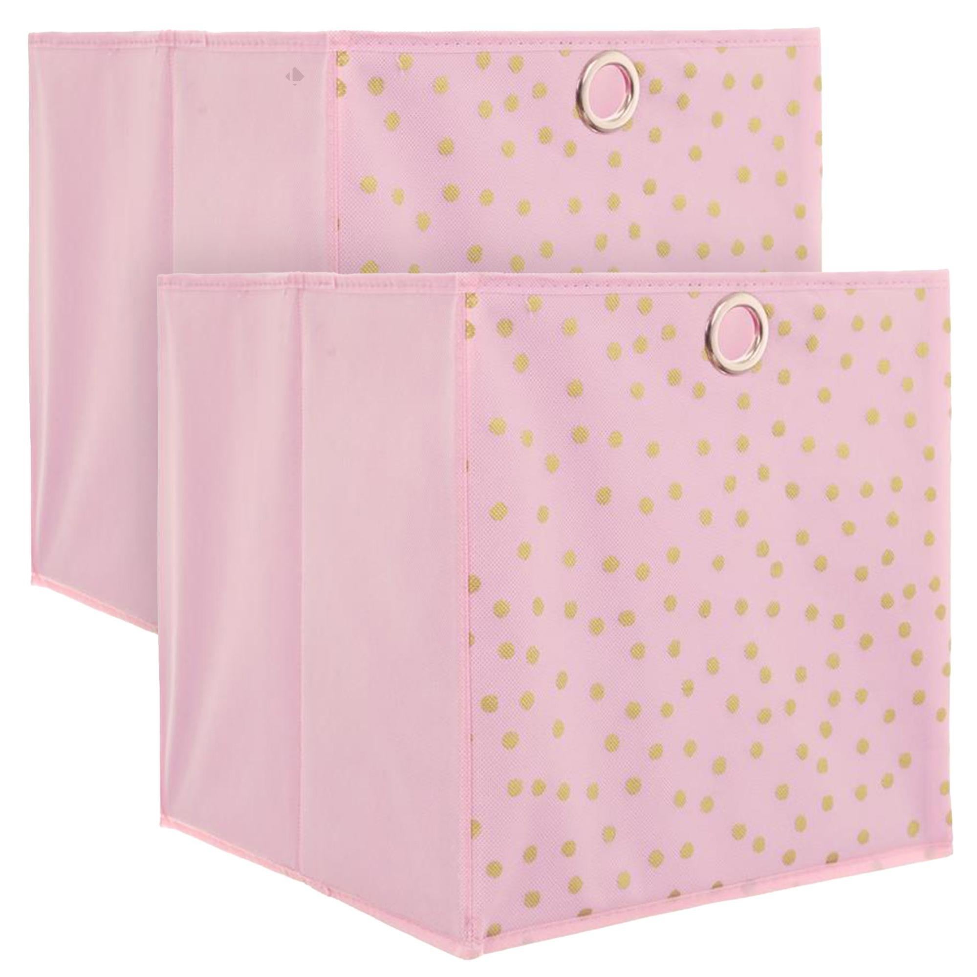 Lot de 2 cubes de rangement 30x30 cm rose | Leroy Merlin