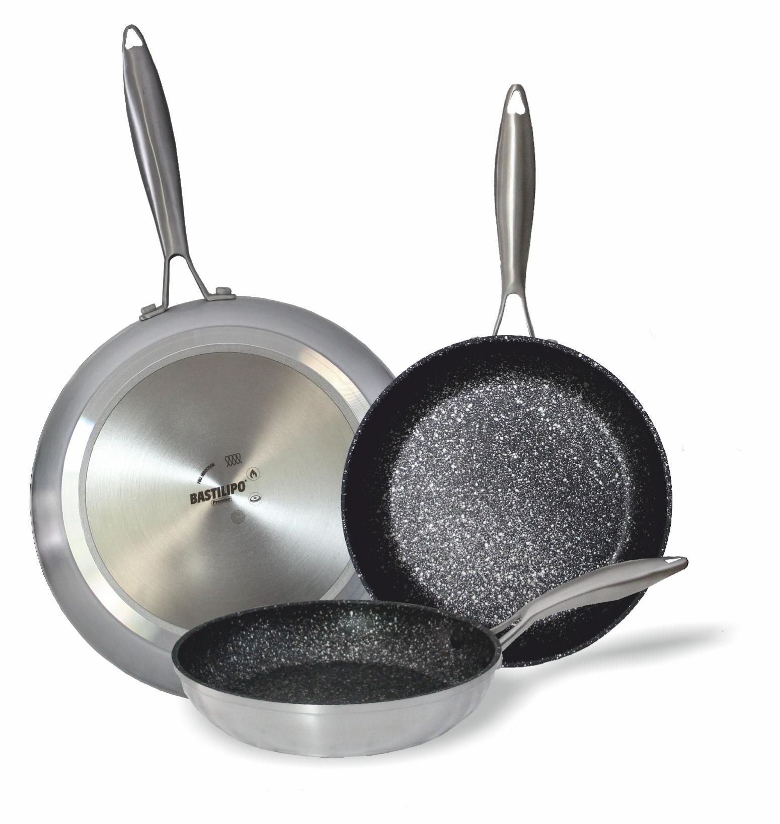 Bastilipo - Titanium pro 24 cm, padella in alluminio fuso, antiaderente ...