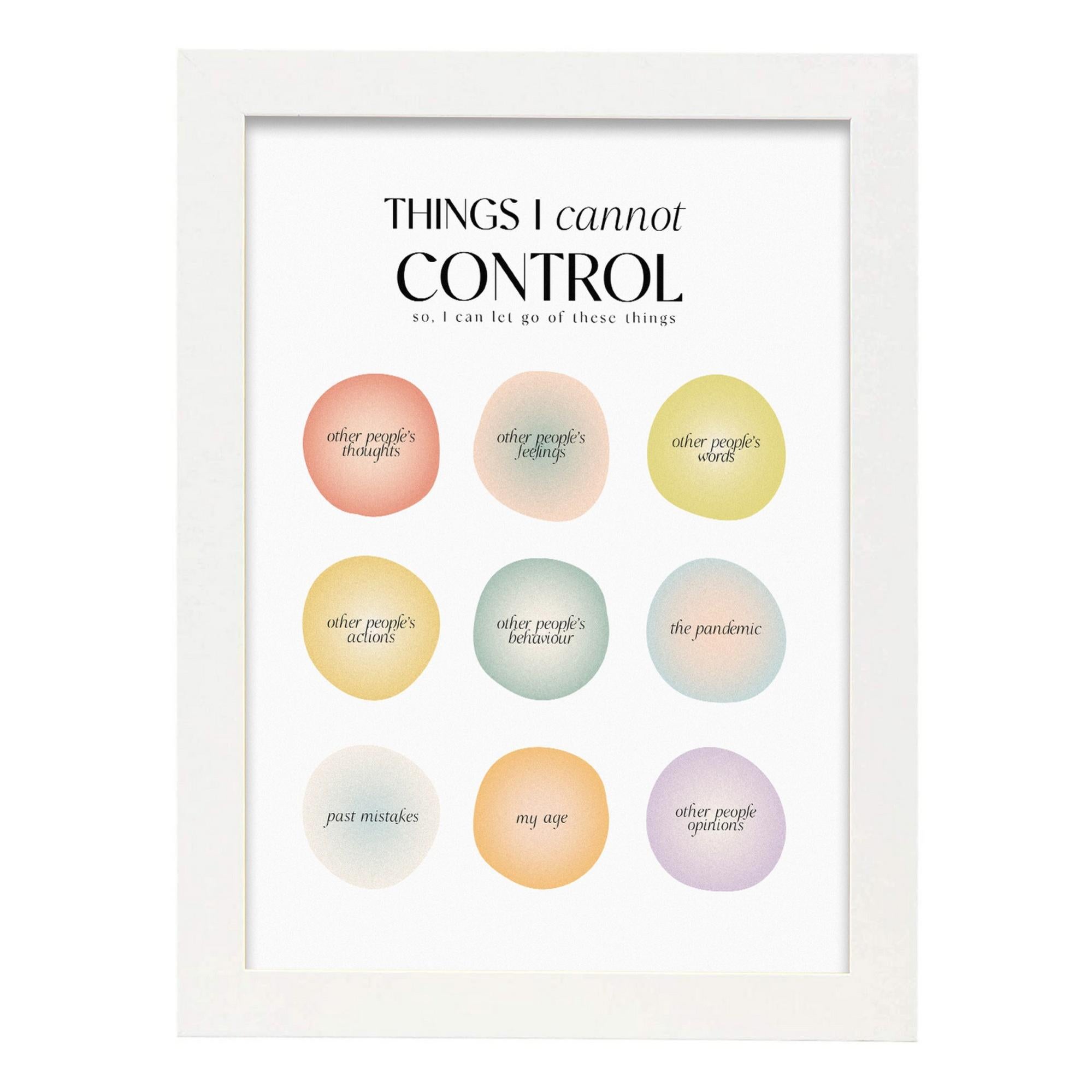 Poster Cose Che Non Posso Controllare 2 Quadri Decorativi Per Il Tuo ...