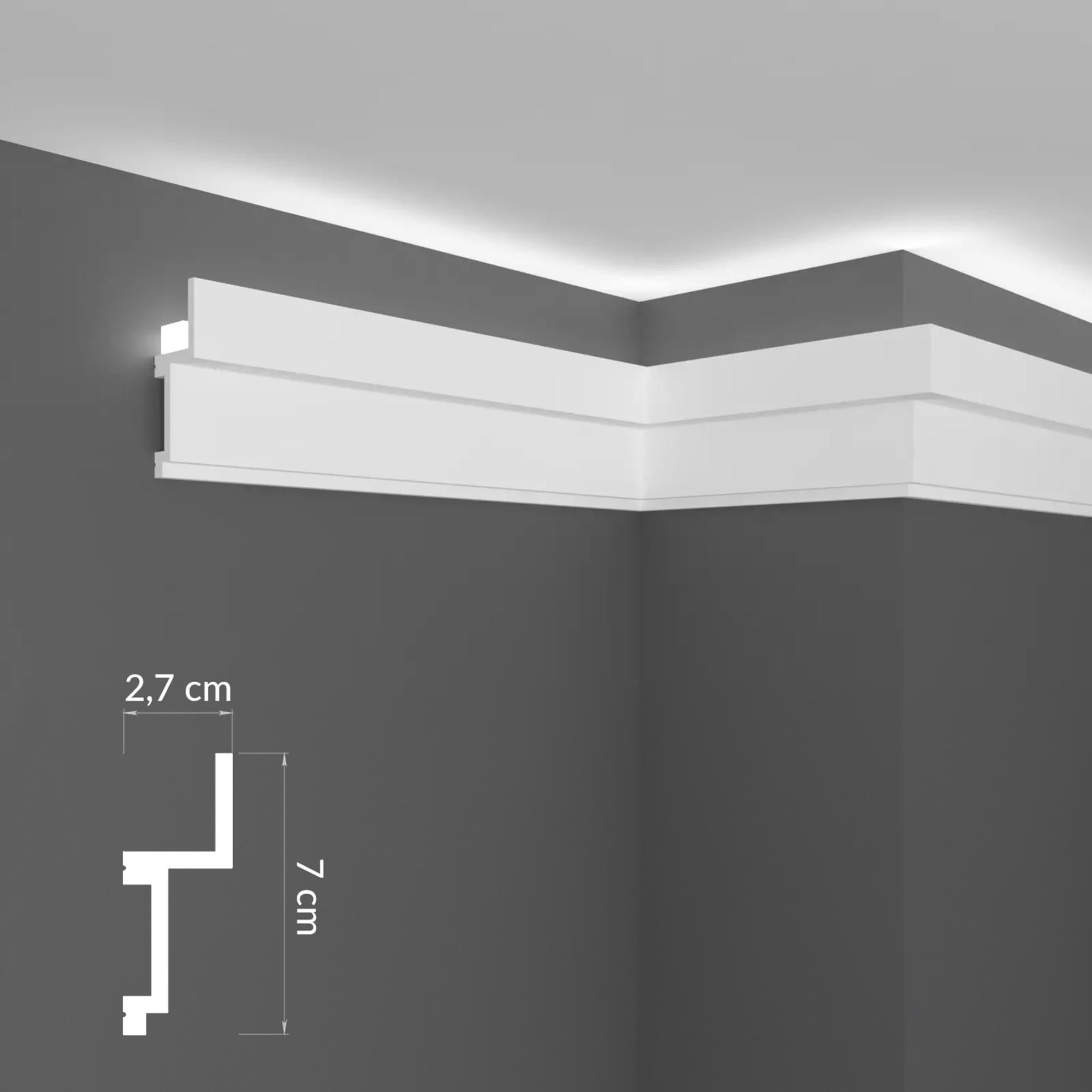 Cornici velette per led a soffitto e parete, per illuminazione ...