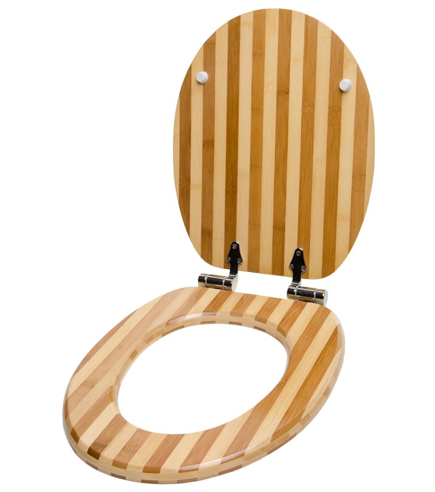 Sedile WC Soft Close Bamboo Striped | Leroy Merlin